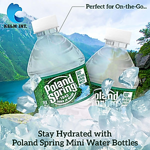 Poland Spring 8 oz Mini Water Bottles - 24 Pack Mini Bottled Spring Water for On-the-Go and Home Office Use - BPA-Free and Recyclable by Kelm Int.