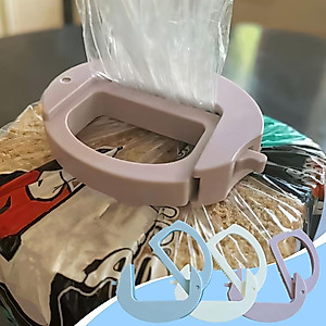 Snack bread sealing clip, 2025 new food sealing safety clip adjustable bag sealing clip, bread bag bag sealing clip plastic bag kitchen food sealing clip (Purple and white)