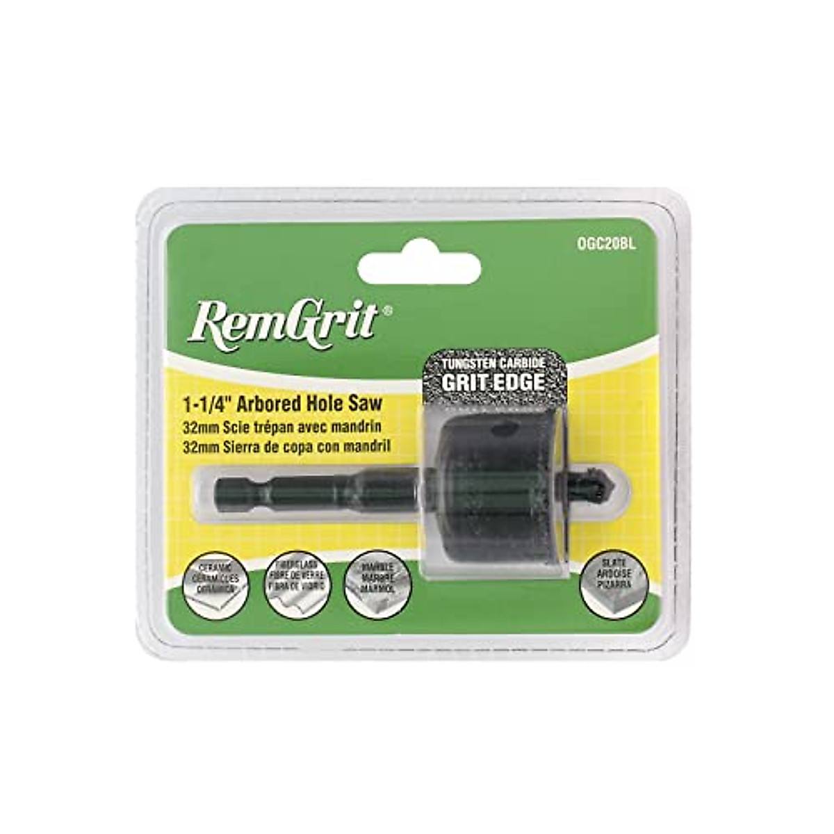 Disston E0104578 1-1/4-Inch RemGrit Carbide Grit Arbored Hole Saws 32mm