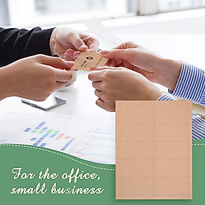 Fainne 2000 Pieces Blank Printable Business Cards Mini Note Index Perforated Card Stock Compatible with Laser and Inkjet Printer Double Sided Printing Paper 10 Cards/Sheet (Brown)