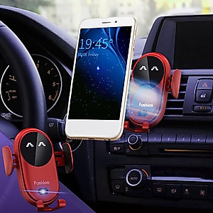 2-IN-1 Car Phone Holder, Smart Infrared Sensor Car Wireless Charger, Phone Holder Stand Car Dashboard Mount, Suitable for Car Navigation Perfect for Car Decor #