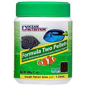 Ocean Nutrition Formula Two Pellets 7-Ounces (200 Grams) Jar - Small Pellet Size