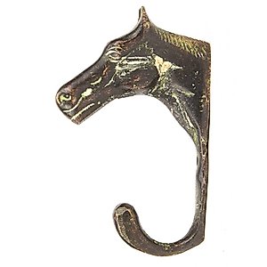 IndianShelf 2 Piece Horse Head Kids Animals Vintage Wall Hooks for Hanging Coats Multicolor Decorative Hooks for Bathroom Brass Key Holder for Wall Coat Rack Wall Mount Backpack Home Essentials