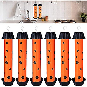 Stingmon 6 Pack Fly Trap Stick, Fly Traps Indoor for Home, Sticky Fly Trap Indoor/Outdoor, Flying Insect Catcher with Hanging Hook, Gnat, Mosquito, Flying Insect Killer