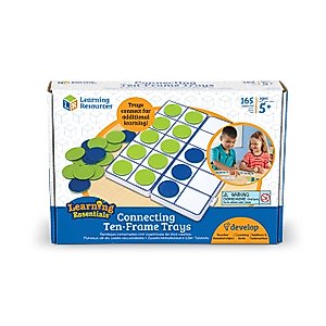 Learning Resources Connecting Ten-Frame Trays, 165 Pieces
