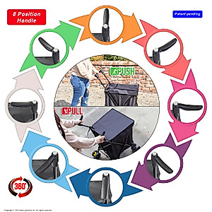 dbest products Cruiser Cart Urban 360 Folding Shopping Grocery Collapsible Laundry Basket on Wheels Foldable Utility Trolley Carrito de Compras