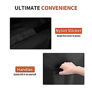 Roastove BBQ Grill Cover, 600D Heavy Duty Oxford Fabric Grill Cover for Weber,Brinkmann,Char Broil etc.(UV & Dust & Water Resistant, Weather Resistant, Rip Resistant)(72" L x 26" W x 51" H, Black)