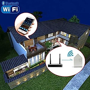 Bluetooth Mesh Smart Bridge Smart Hub Connect to Wi-Fi, Only Work for HaoDeng Bluetooth Mesh Smart Devices, Enables Remote Access to the Bluetooth Smart Lighting, Compatible with Alexa, Google Home