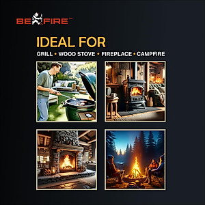 Fire Starter • 80 pcs Natural Fire Starters 15+ Min Burn Time Firestarters for Indoor Fireplace, Campfires & Camping, Wood Stove, Grill • Water Resistant and Long-Lasting