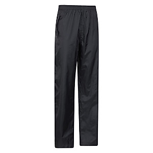 Mountain Warehouse Pakka Womens Waterproof Rain Over Pants - Packaway Bag Black 8
