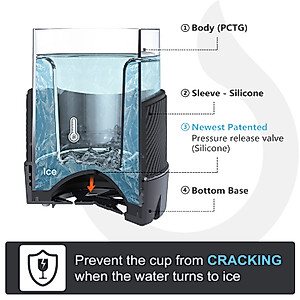 Opard 5oz Cooling Cups Double Wall Plastic Insulated Freezable Whiskey Glasses Drink Chilling Tumbler Set of 2 for Whiskey, Wine, Cocktails, Juice