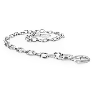 Camco Heavy Duty Steel 48" Safety Chain with Spring Hooks - Secures Tow Vehicle to Trailer | Class I 2,000 lb Capacity | Great for RV, Trailer, and Boat Towing |Rust Resistant - (50022)