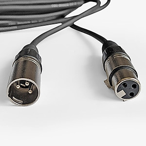 (2-Pack) 50ft XLR Male to Female Microphone Cables by AxcessAbles | 50ft XLR to XLR Balanced Microphone Cords | XLR Microphone Cable | AxcessAbles 50ft XLR Mic Cable (2-Pack)