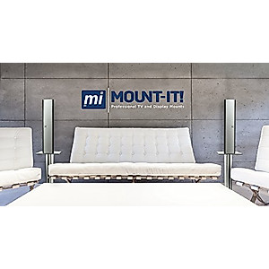 Mount-It! Floor Speaker Stands for Bookshelf Speakers and Surround Sound Home Theaters, 18 Inch High, 22 Lbs Capacity, Tempered Glass and Aluminum, Clear and Silver, One Pair