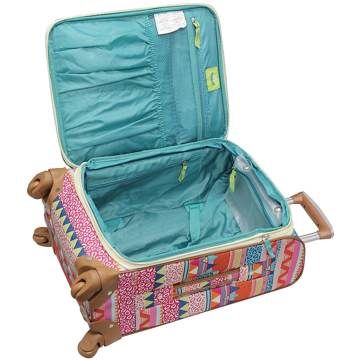 Lily Bloom Carry On Expandable Design Pattern Luggage With Spinner Wheels (20in, On the Prowl)