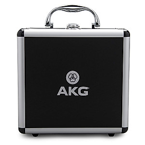 AKG P420 Condenser Microphone Bundle with Studio Stand, Pop Filter and XLR Cable (4 Items)