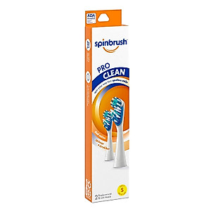 Arm & Hammer Spinbrush Pro Series, Clean Electric Toothbrush Replacement Brush Heads Refills, Soft Bristles, 2 Count - 3 Pack. (Includes 6 Replacement Brush Heads Total.)