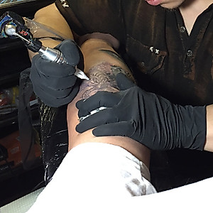 Adenna PHM916 Phantom 6 mil Latex Powder Free Exam Gloves (Black, Large) Box of 100