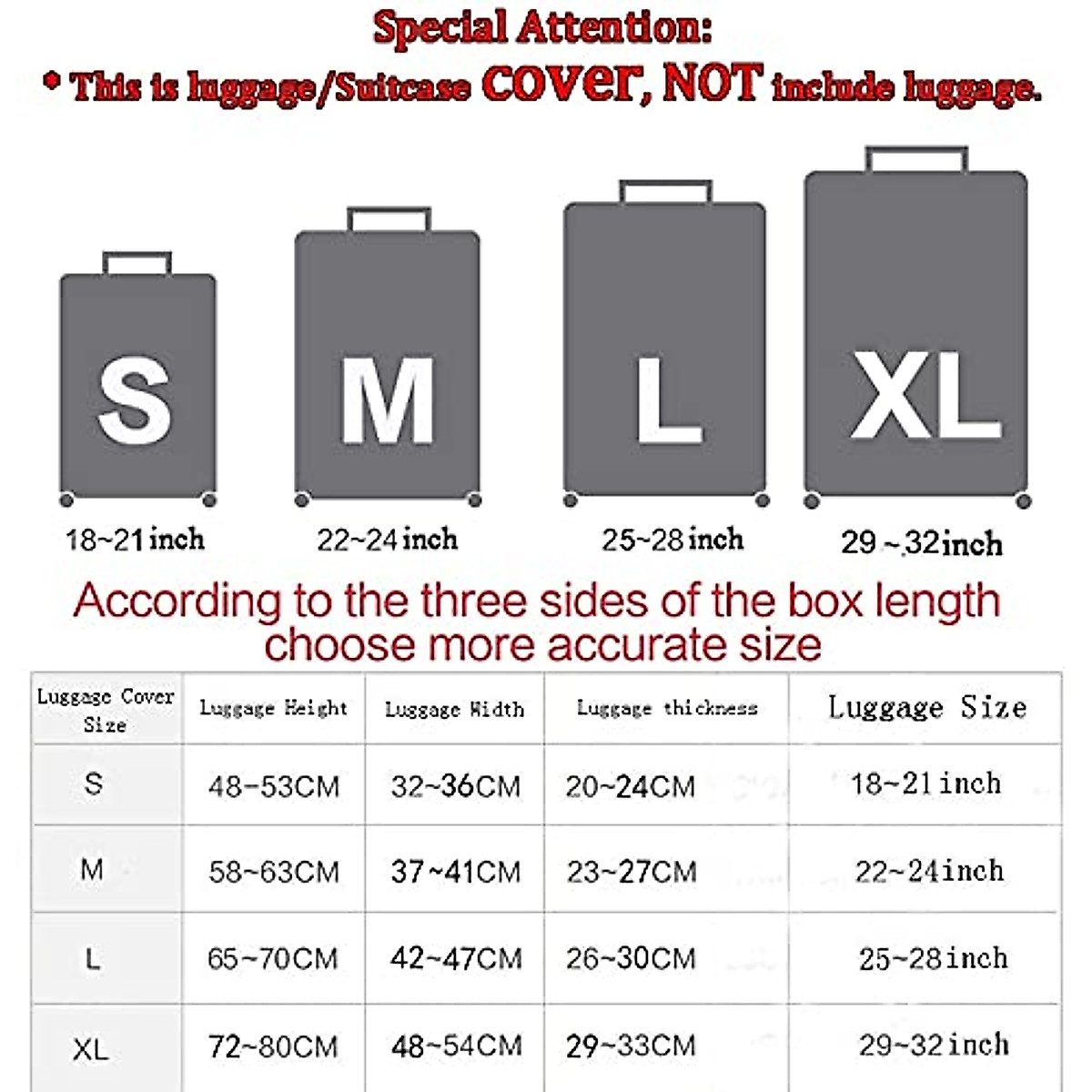 Cozeyat High Elastic Luggage Covers Fits 18-32 Inch,Cartoon Giraffe Design Soft Suitcase Protective Cover,Comfortable Baggage Protector Durable Trunk Case Size XL