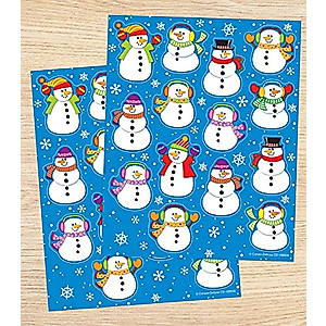 Carson Dellosa 84 Snowman Stickers for Kids, 6 Sheets of Snowmen and Snowflakes for Winter Crafts, Scrapbooking, Teacher Planner, Reward Chart, Stocking Stuffers, School Supplies, Classroom Must Haves