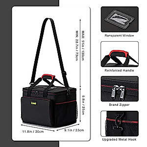 iceMi Large Insulated Lunch Bag, Black, Unisex, 17L