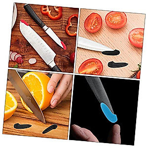 TOGEVAL 60 pcs for Cleaver Household Knife Tips Protector Protecting Flexible Caps Guards Point End and Anti-Scratch Sheath Blades Multi-Function Gags Cover Chef Plastic Sleeves