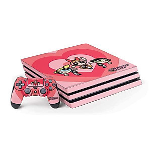 Skinit Decal Gaming Skin Compatible with PS4 Pro Console and Controller Bundle - Officially Licensed Warner Bros Powerpuff Girls Hearts Design