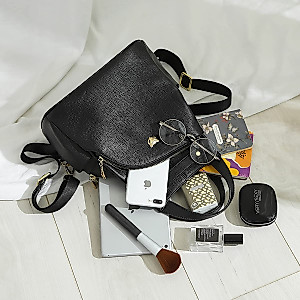 FOXLOVER Genuine Leather Backpack Purses for Women Ladies Fashion Designer Small Travel Bag Mini Daypack