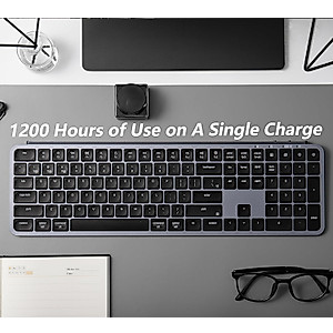 Keychron B6 Pro Full-Size Ultra-Slim Wireless ZMK Custom Keyboard, Triple-Mode 2.4 G/Bluetooth 5.2/Wired Programmable, Lightweight Quiet Key with Numeric Keypad for Mac/Windows, Space Gray