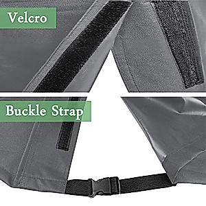 AKEfit Generator Cover for 5500-15000 Watt Portable Generators, Waterproof Heavy Duty 600D Oxford Fabric Universal Cover, UV Protection Windproof Portable Generator Cover Large 28x38x30 inch, Gray