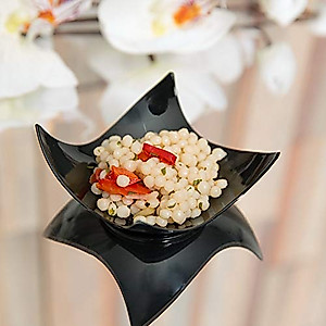 Fineline Settings Disposable Plastic Sample Plates-2.75" | Black | Tiny Temptations | Pack of 10 Trays