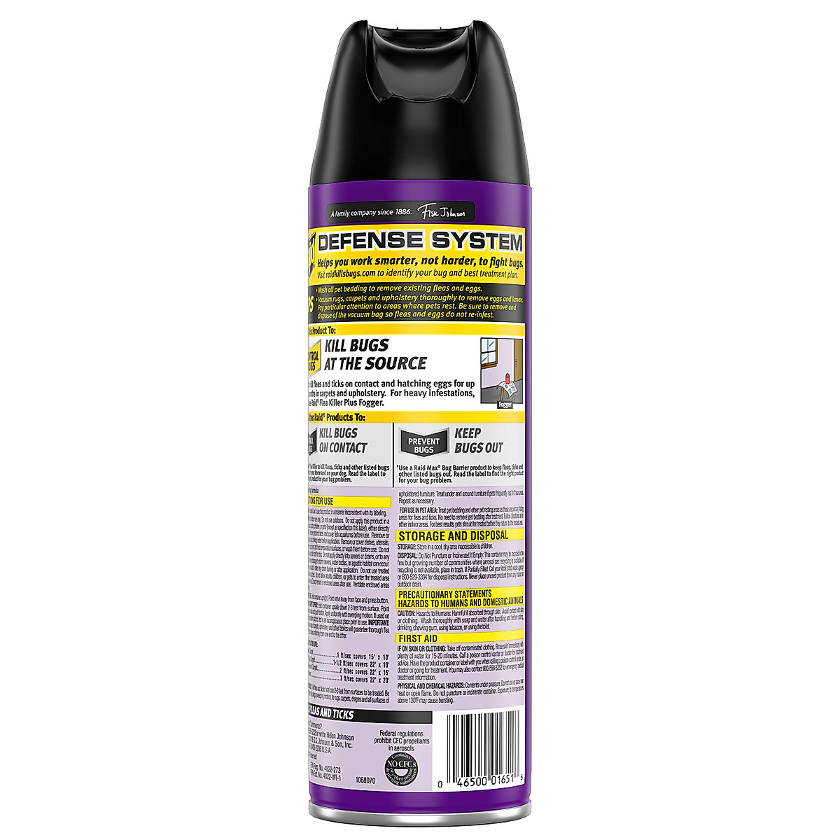 Raid Flea Killer, Kills Fleas, Crickets, Roaches, Silverfish and Ticks, Use in your Home or on your Dog, 16 oz