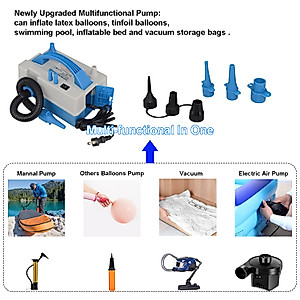 Balloon Pump Electric Air Pump Professional Inflator Deflator Multi-Functional for Inflatables All Kinds of Balloons Party Decoration