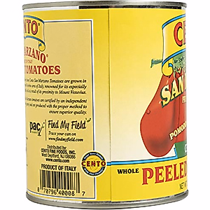 Cento Certified San Marzano Whole Peeled Plum Tomatoes, 28 Ounce , Pack Of 6