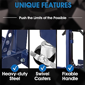 TCE AT26801U Torin Steel Rotating Engine Stand with 360 Degree Rotating Head and Folding Frame: 3/4 Ton (1,500 lb) Capacity, Blue