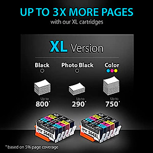 Smart Ink Compatible Ink Cartridge Replacement for HP 564 XL 564XL High Yield 10 Combo Pack (2 Black, 2PBK & 2 C/M/Y) for Photosmart 6525 6520 7520 5520 7510 5510 7525 DeskJet 3520 3522 OfficeJet 4620