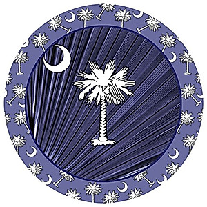 Thirstystone Stoneware Coaster Set, Navy Blue Palmetto