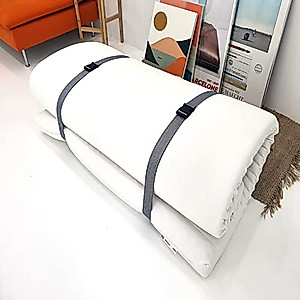 ONE K 2PCS Topper/Memory Foam Mattress Packing Straps for Moving or Storage (60" x 2", Dark Grey)
