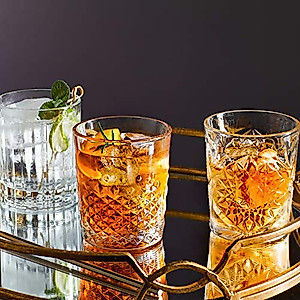 Libbey Carats Double Old Fashioned Glasses, 12-ounce, Set of 4