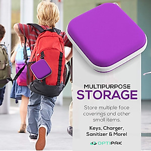 OPTIPAK Multipurpose Purse Pouch | Neoprene Makeup Bag with Zipper Pouch & Carabiner Keychain | Portable Travel Cosmetic Bag, Women’s Travel Makeup Tote (Pack of 1)