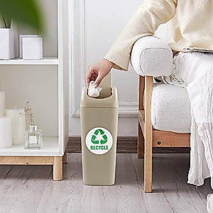 Jeanoko 18/Set Recycle Decal Recycle Sticker Trash Label Sticker Waterproof Trash Classification Sticker for Cans Garbage Containers Bin