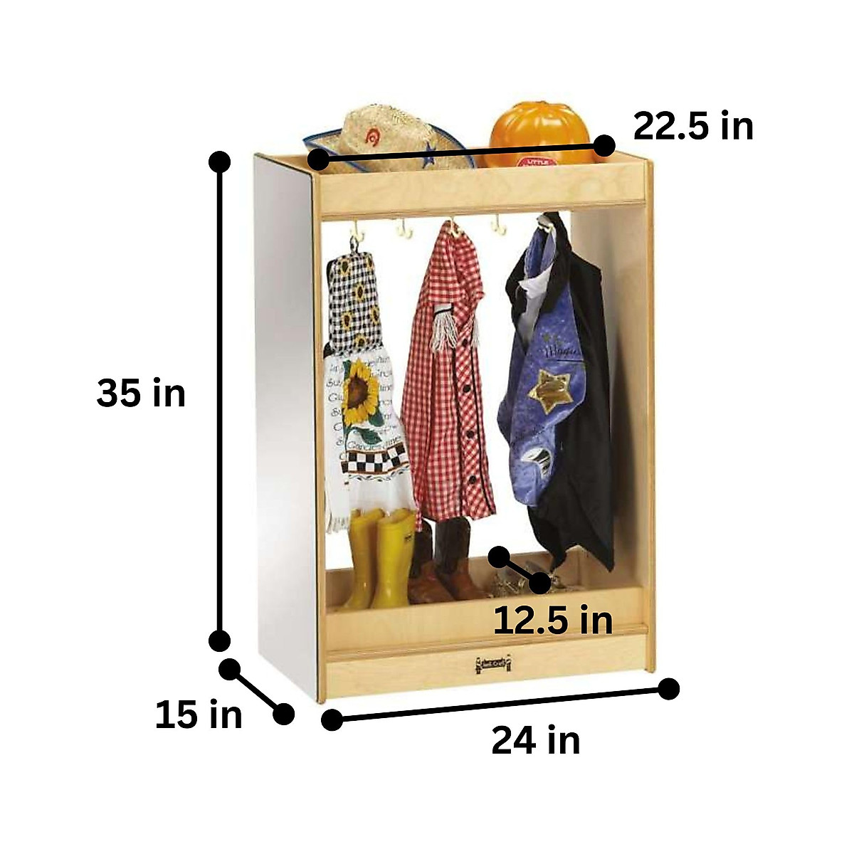 Jonti-Craft 09101JC Small Dress-Up Island - Kids Storage Organizer for Costumes or Coats