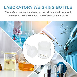POPETPOP Laboratory Sampling Glass Weighing Bottle: 5pcs Clear Specific Gravity Bottles Equipment Laboratory Supply Weighing Holder Iwith Interchangeable Ground Stopper