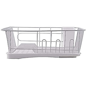 Plate Rack Draining Dish Rack Dish Drying Rack Dish Rack Drainer Sink Side Dish Rack With Removable Utensil Holder for Kitchen Countertop Pan Plate Holder