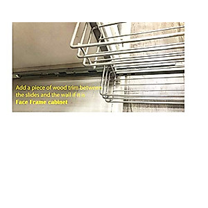 campbell moulding ML-017C Cabinet Spice Rack- 3 shelves Full Pullout Set