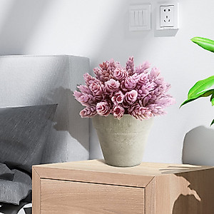 Small Artificial Potted Plants, 3 Pack Mini Fake Plants in Pot for Home Decor Indoor & Outdoor, Faux Plastic Green Grass Ball Greenery Plants for Wedding Farmhouse Shelf Office Tabletop Garden