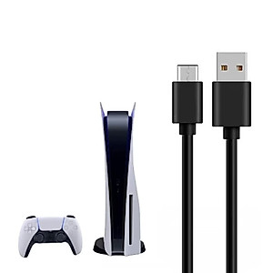 Gxcdizx Black Replacement Charger USB-C Cable Cord for PlayStation 5 Controllers for PS5