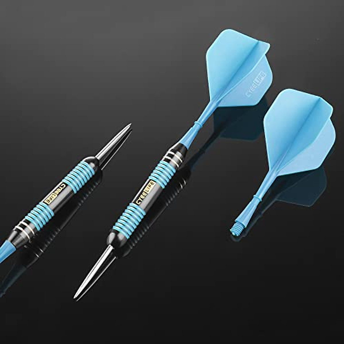 CyeeLife Steel tip Darts 24g with Carrying case Blue