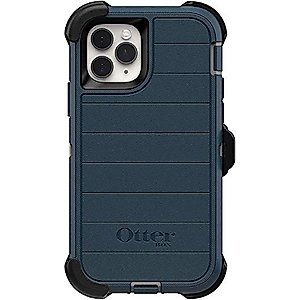 OtterBox Defender Series Microbial Defense Case for iPhone 11 PRO and iPhone X/XS - Case Only, Bulk Packaging - Gone Fishin (Wet Weather/Majolica Blue)