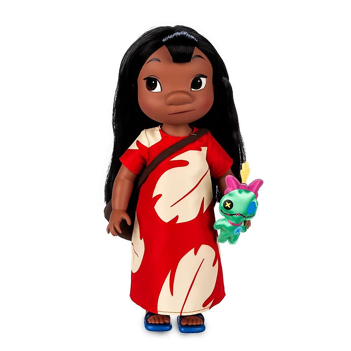 Disney Animators' Collection Lilo Doll – Lilo & Stitch – 16 Inches - Scrump with Molded Details, Fully Posable Toy in Satin Dress - Suitable for Ages 3+ Toy Figure